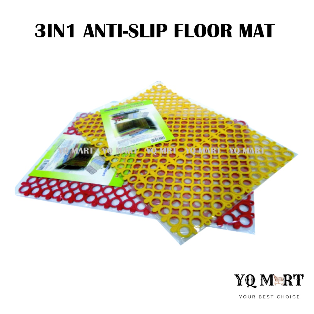 3IN1 Anti-Slip Bathroom Toilet Kitchen Floor Mat/Cuttable Bathroom ...