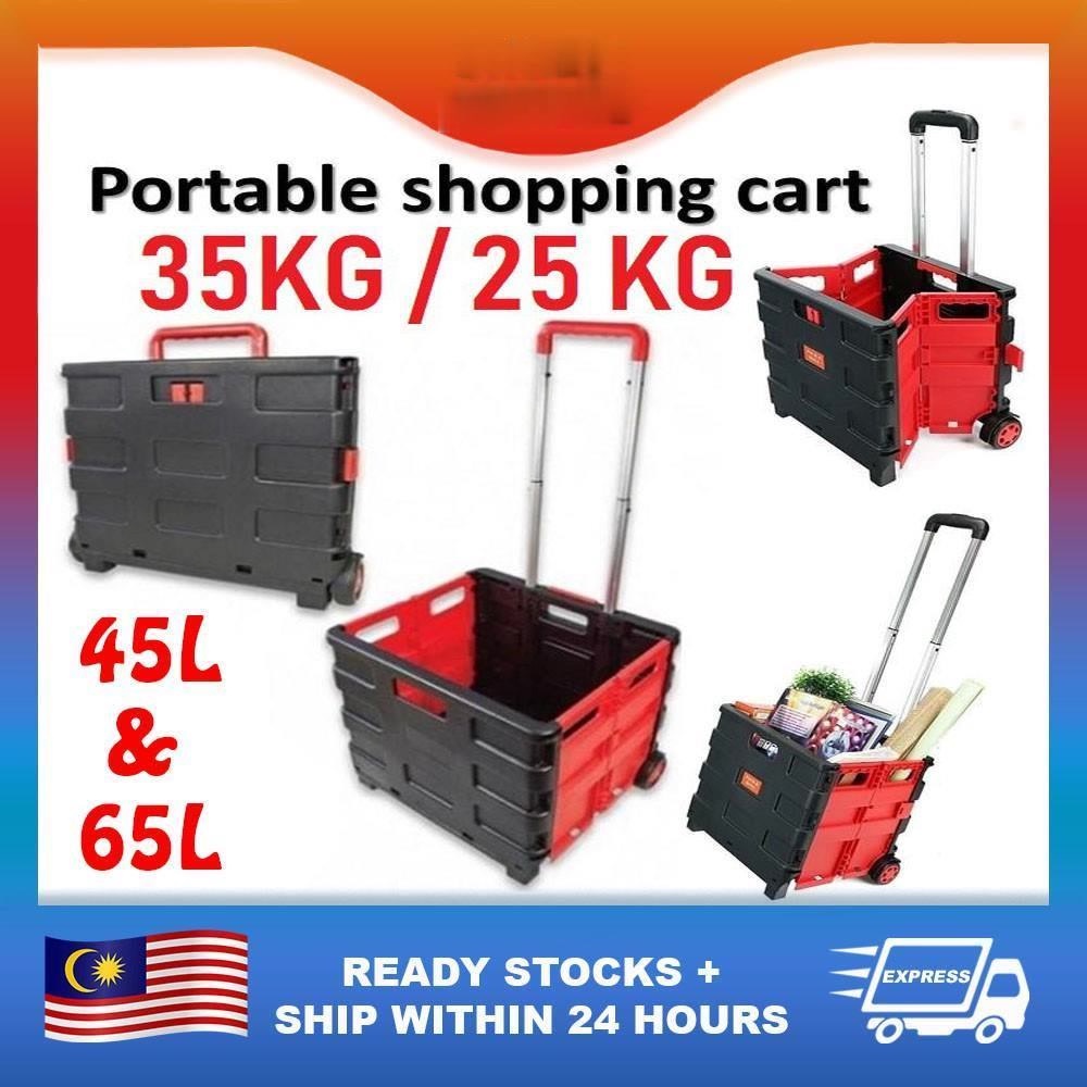 Foldable 25KG & 35KG Shopping Cart Trolley Shopping Carriers Universal ...