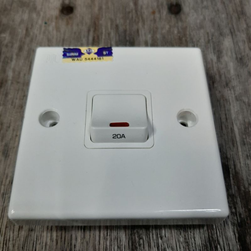 (SIRIM) 20A Double Pole 20A D/P button Aircon switch water heater ...