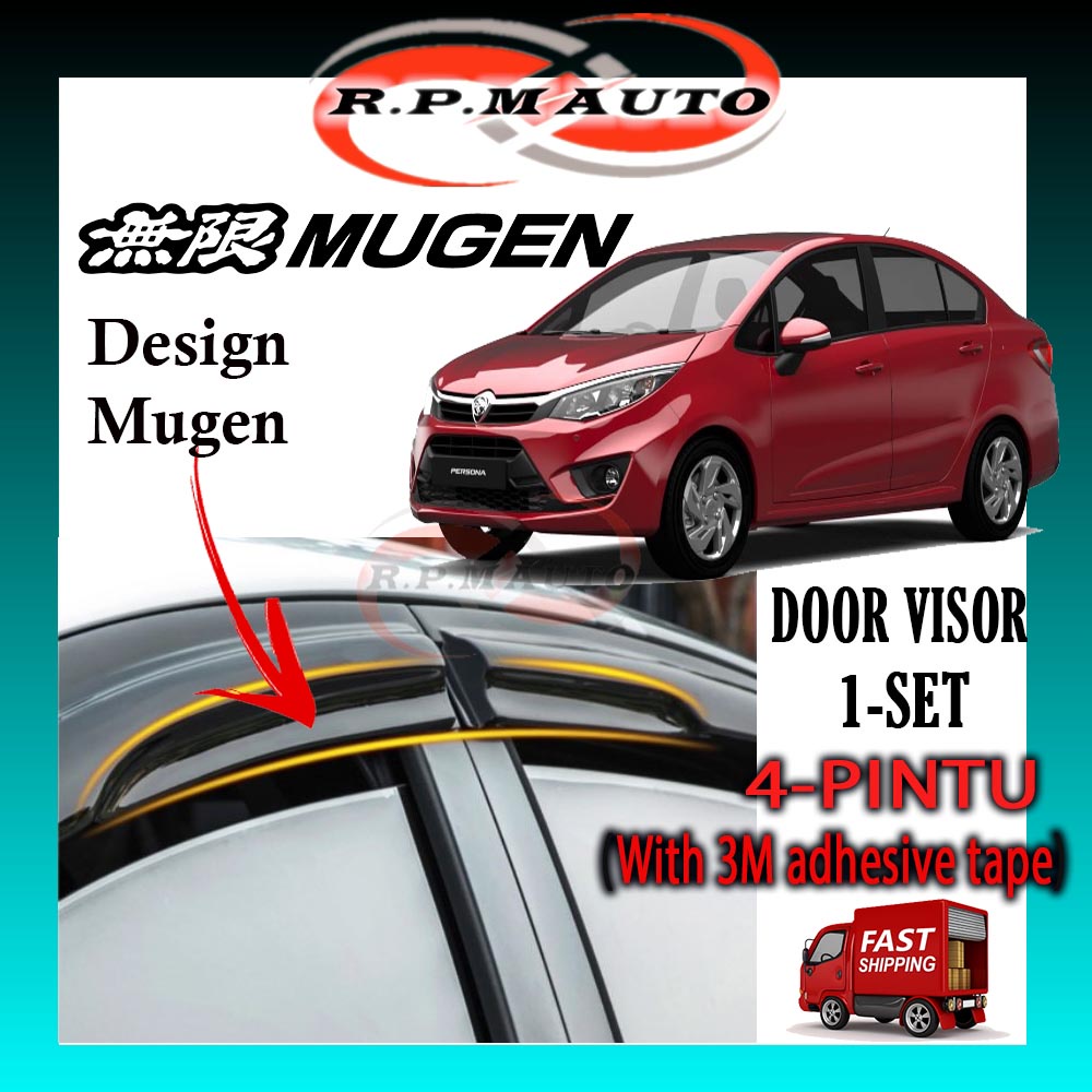 (4 PCS)Air Press Persona Window Tingkap kereta Door Visor Mugen move ...
