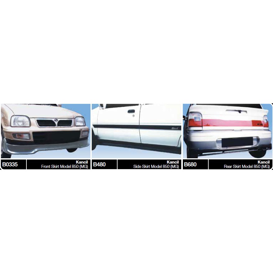 Perodua kancil 850 bodykit body kit front side rear bumper skirt lip ...