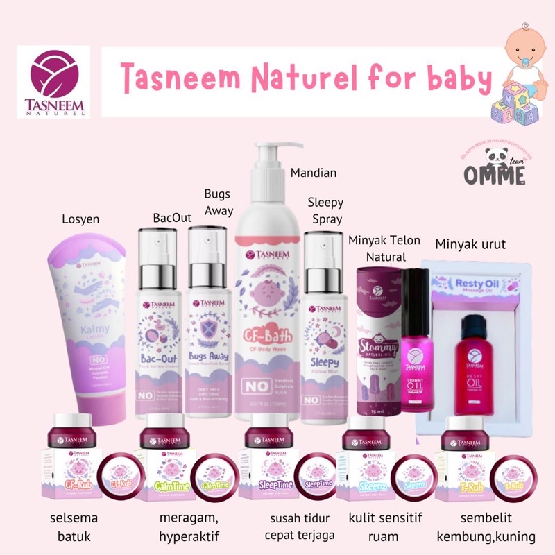 [READY STOCK] Tasneem Naturel - Balm Bayi Semulajadi🔥Cf Rub🌟Trub🌟Calm ...
