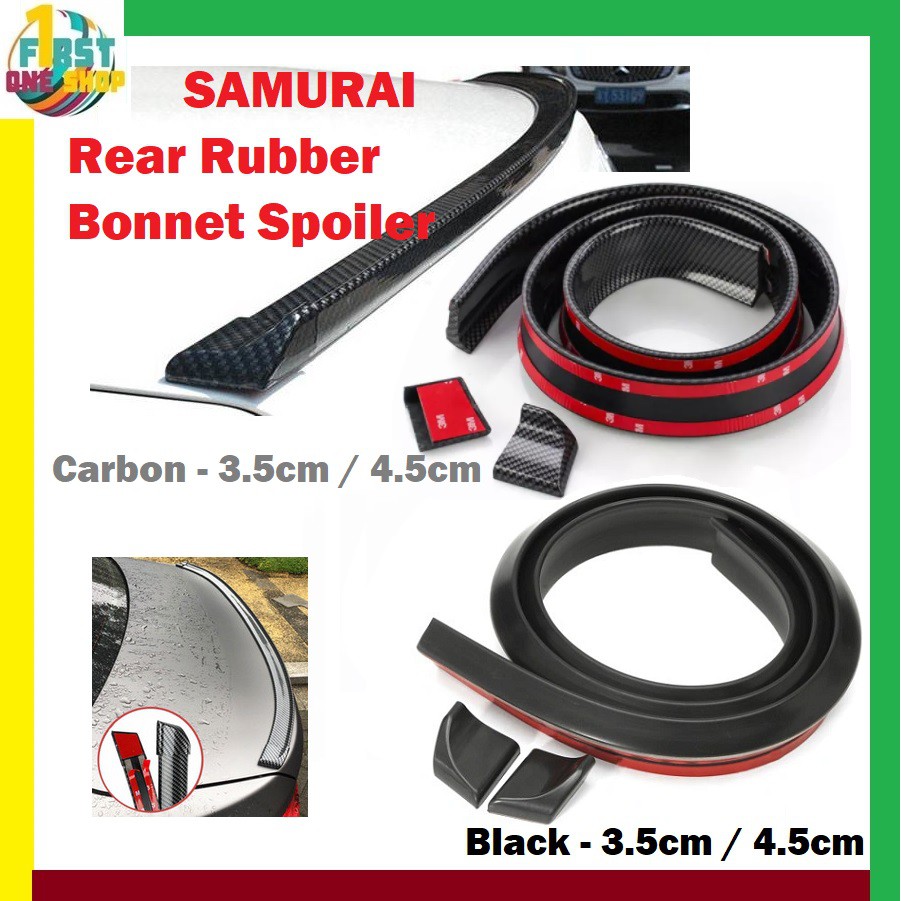 4.5cm / 3.5cm Samurai Rear Rubber Bonnet Spoiler 4.5cm / 3.5cm with ...