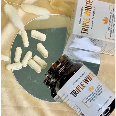Genuine] TRIPLE WHITE Oral Tablet - GLUTATHION 1200MG Whitening Oral ...