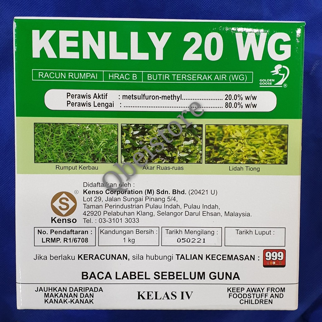 KENLLY 20 WG 1KG (ORIGINAL) BERBUTIR - CAMPURAN RACUN RUMPUT/ RACUN ...
