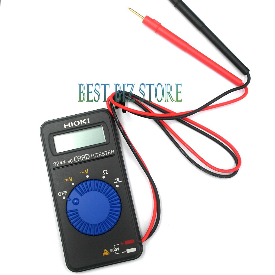 Hioki 3244-60 CARD HiTESTER Pocket Digital Multimeter, AC/DC 419.9 mV ...