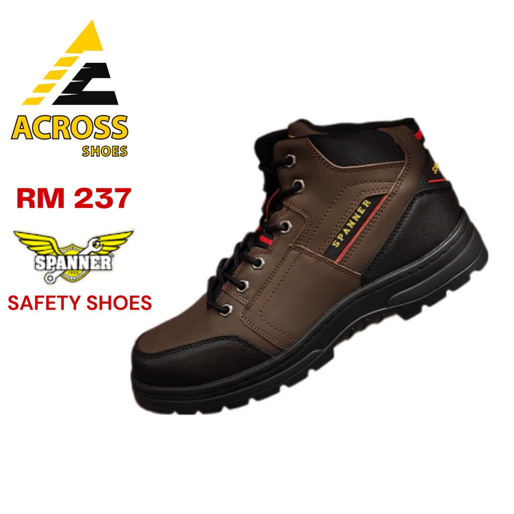 👷👉[Safety Shoe]💯Original SPANNER Men Safety shoes SPN-75-32 (Coffee ...