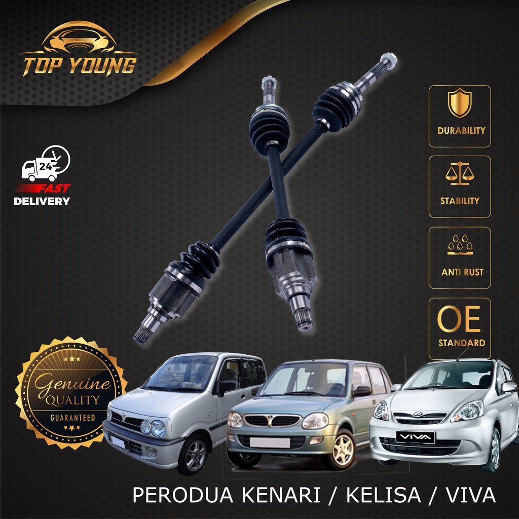 DRIVE SHAFT OEM - PERODUA VIVA , KELISA , KENARI GENUINE QUALITY ...