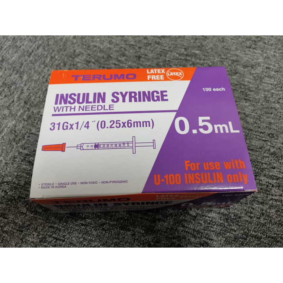 Terumo Insulin Syringe, 1ml With 31g x 1/4" Needle | Shopee Malaysia