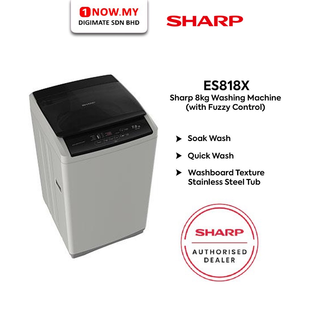 Sharp 8kg Auto Washing Machine ES818X | Shopee Malaysia