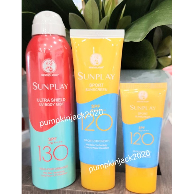 Mentholatum Sunplay Sport Sunscreen SPF PA++++ 120 Ultra Shield UV Body ...