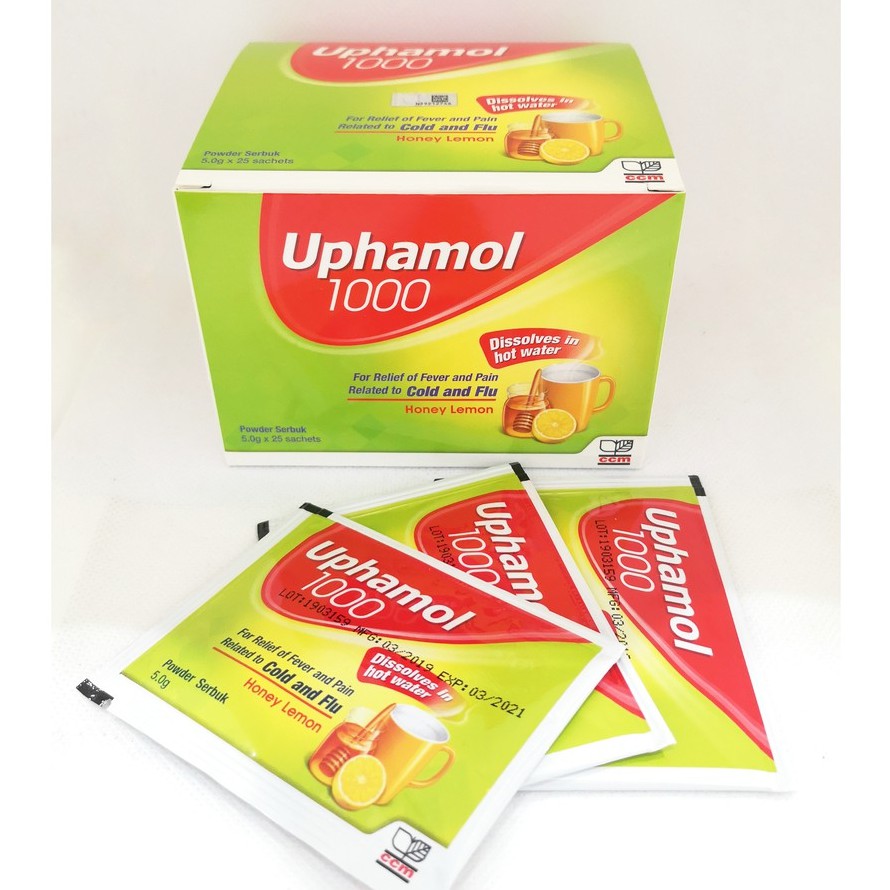 Uphamol Cold & Flu Honey Lemon Sachet | Shopee Malaysia