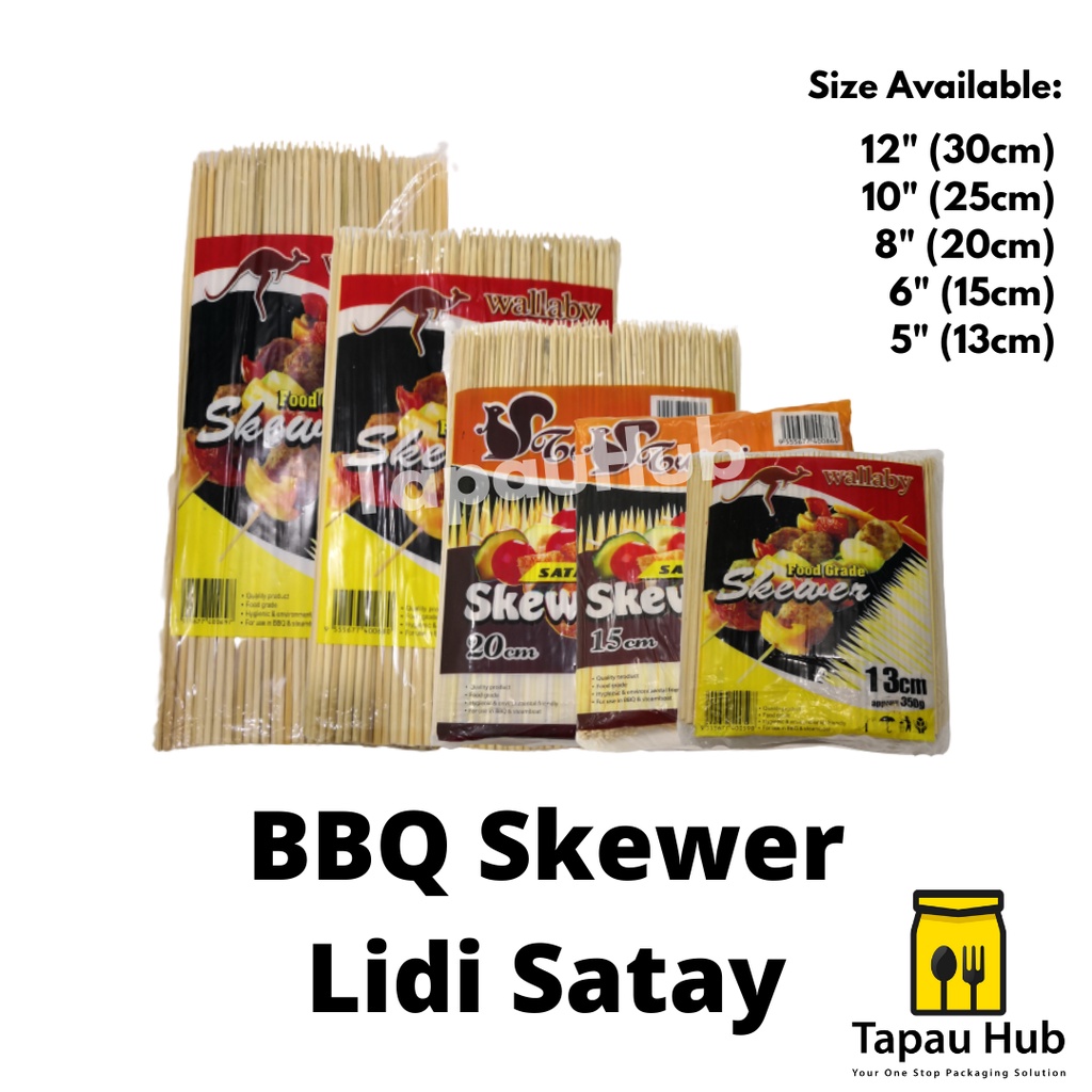 Satay Skewer Stick/ Lidi Satey 13cm/ 15cm/ 20cm/ 15cm/ 30cm | Shopee ...