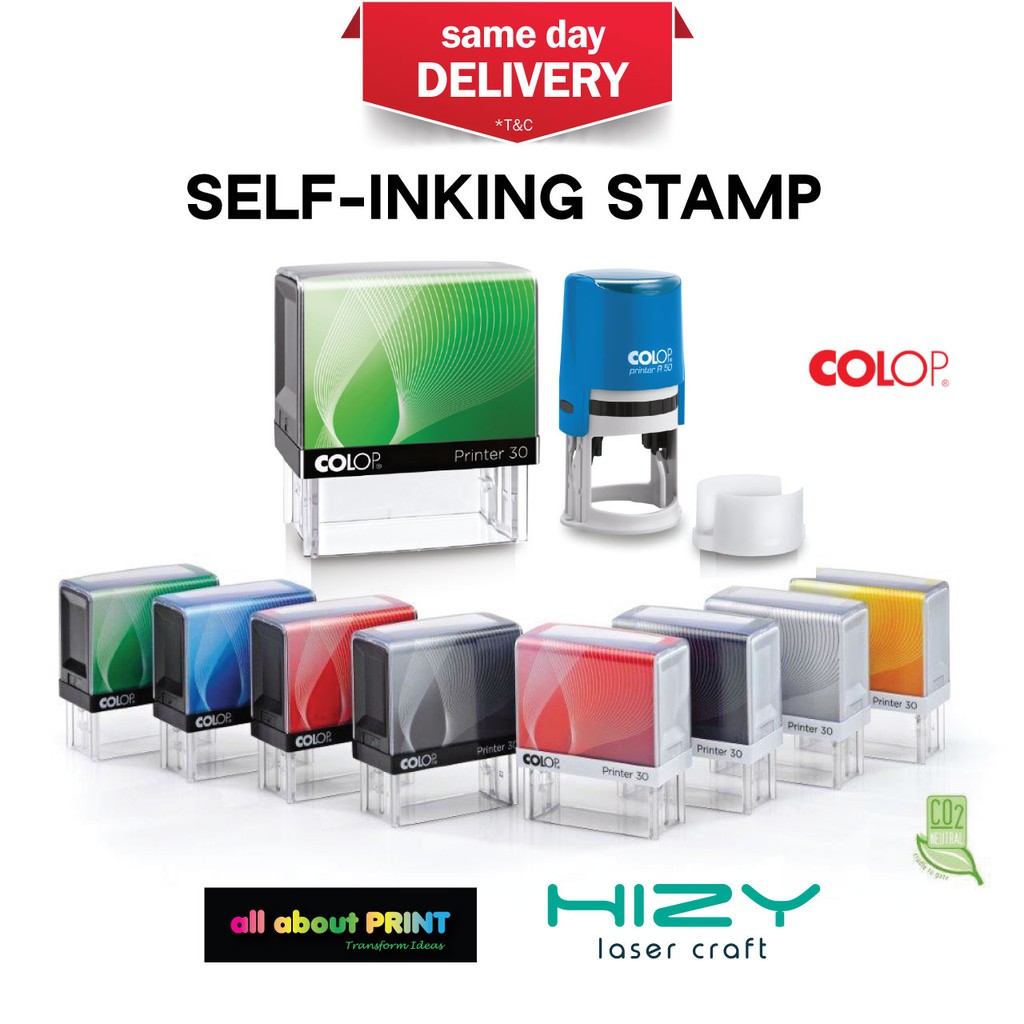Rubber Stamp COLOP Self-Inking Stamp P30 P40 R30 (Ready stock same day delivery) 公司印章 company ...