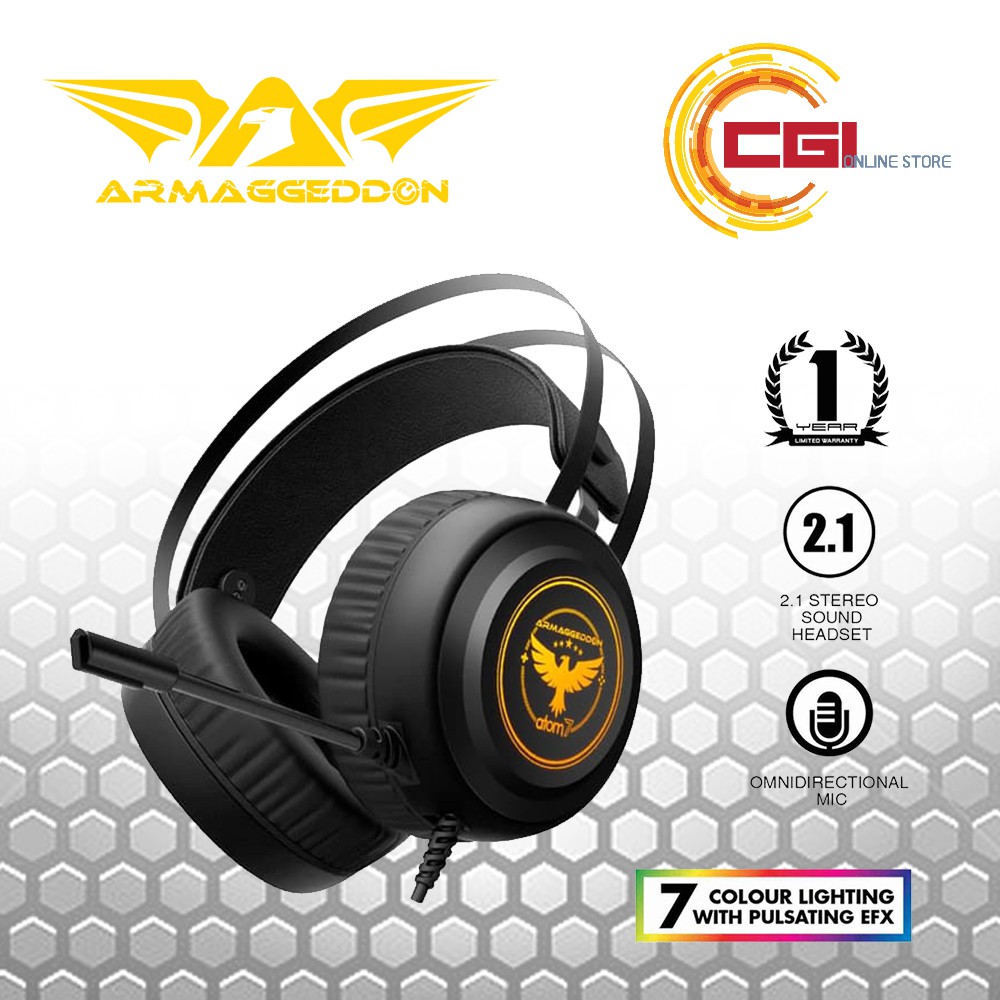 Armaggeddon Atom 7 Gaming Headphones (7 Colour Lighting) | Shopee Malaysia
