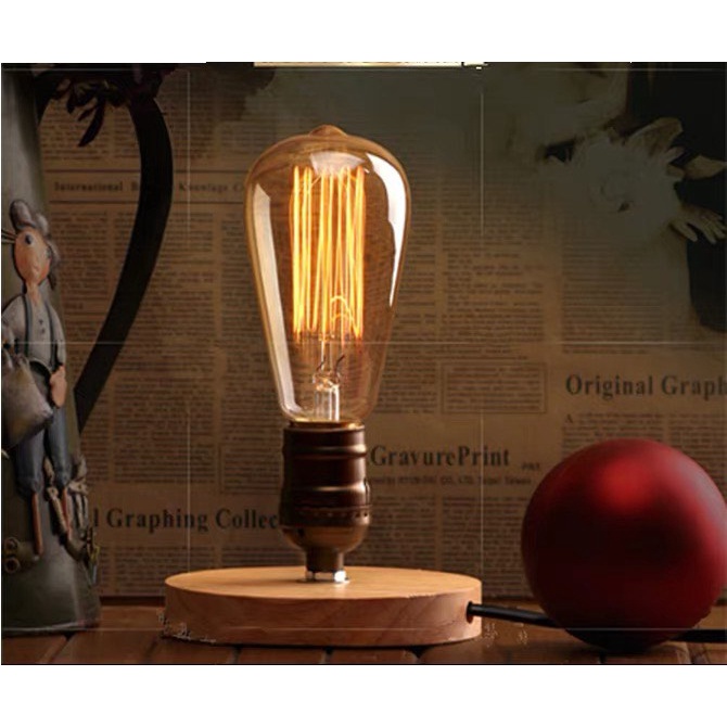 Modern Retro Small Wood Home Decor Table Lamp Dimmable Table Lamp Lampu ...
