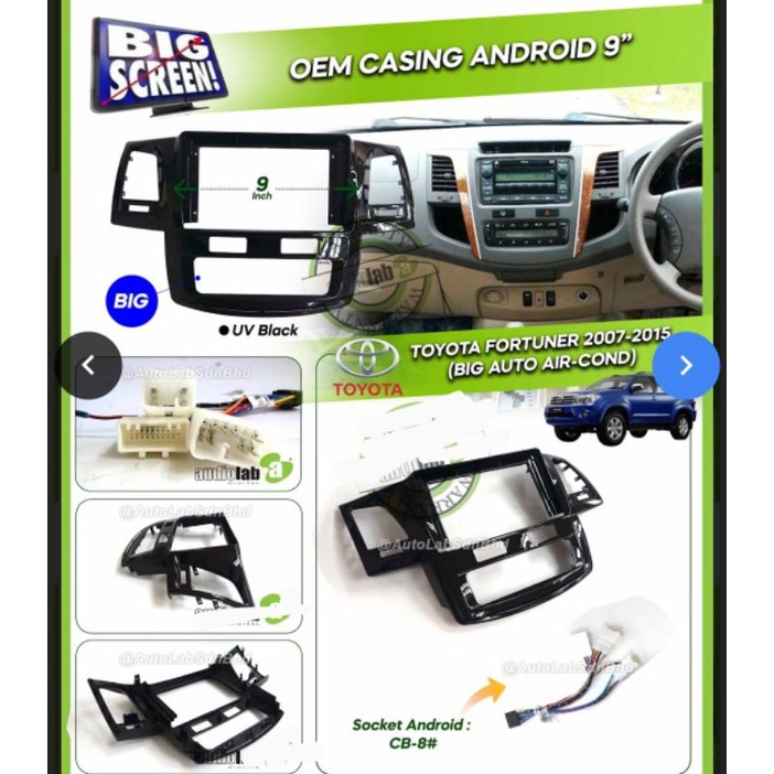 TOYOTA FORTUNER (2005-2006)(2007-2015)(2016-2022) 3D 360 BIRD VIEW+ANDROID PLAYER +24HOUR VIDEO ...