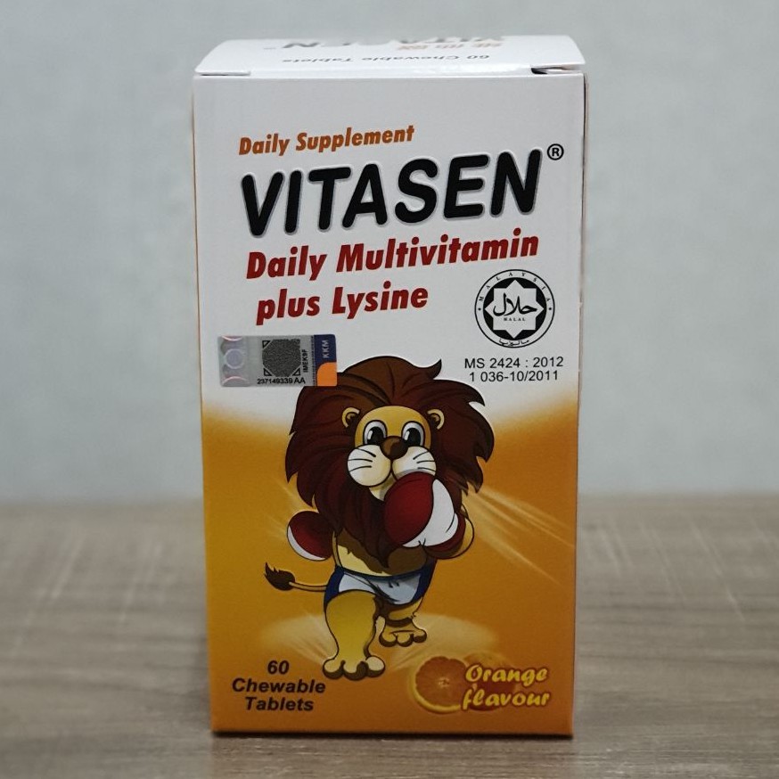 VITASEN Daily Multivitamin+Lysine (60 chewable tablets) | Shopee Malaysia