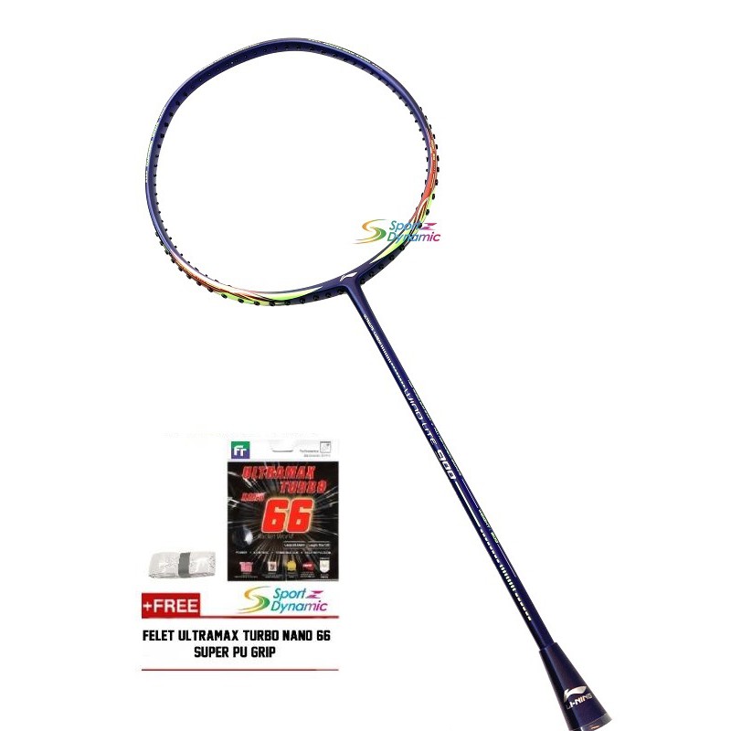 Li-Ning Wind Lite 900 Badminton Racket (Blue) [100% ORIGINAL] (Free ...