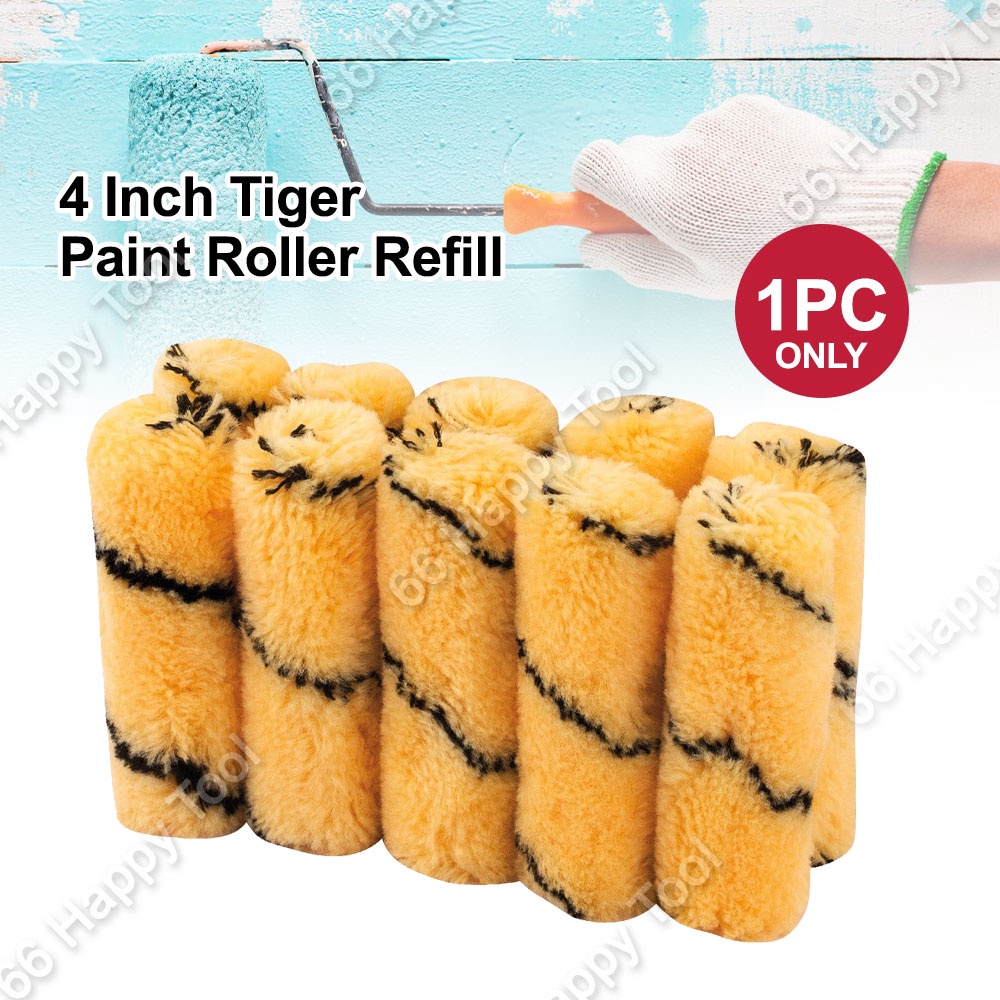 4 Inch 1pc Tiger Pattern Paint Roller Refill Roller 100mm Replacement ...