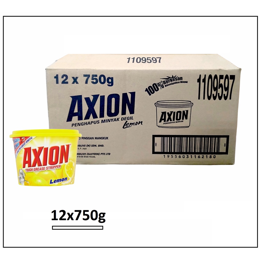Axion Dishwashing Paste - Lemon (750gx12)1ctn | Shopee Malaysia