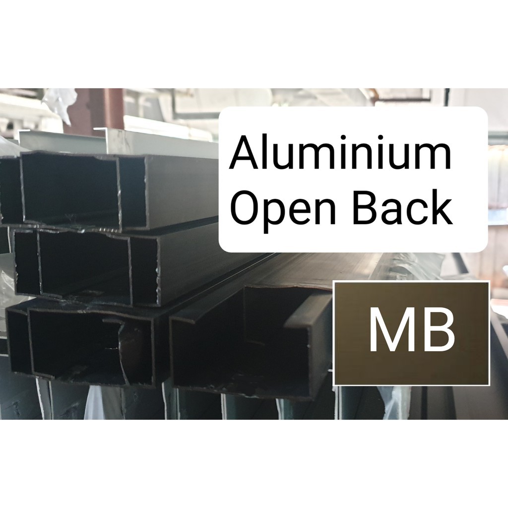 1" x 2" Aluminium Open Back [NA /MB / WHITE] 2ft / 4ft / 6ft Aluminium ...