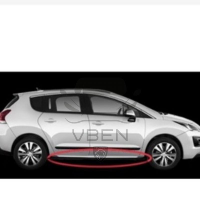 Side Skirt Under Body Mounting c/w Chrome Only For Peugeot 3008 T84 ...