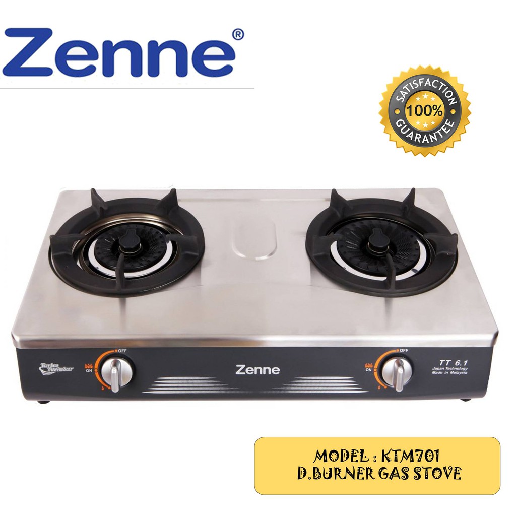 Zenne Double Burner Gas Cooker KTM701 | Shopee Malaysia
