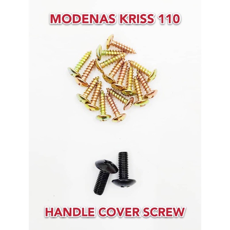 MODENAS KRISS KRISS110 KRISS 1 / 2 / 100 HANDLE COVER SET SCREW CLIP ...