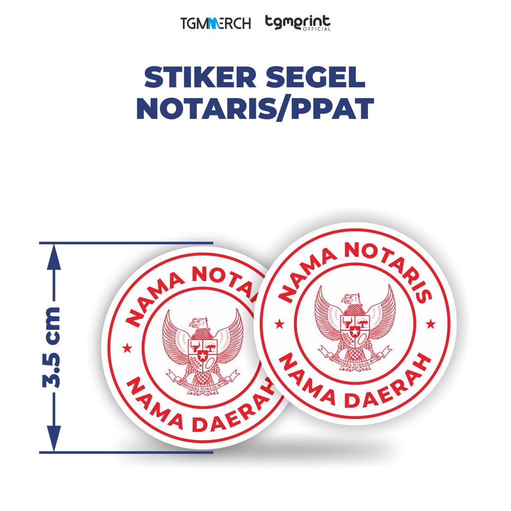 Tgm MERCH - PPAT Notarial Deed Seal Label Cutting Sticker | Shopee Malaysia