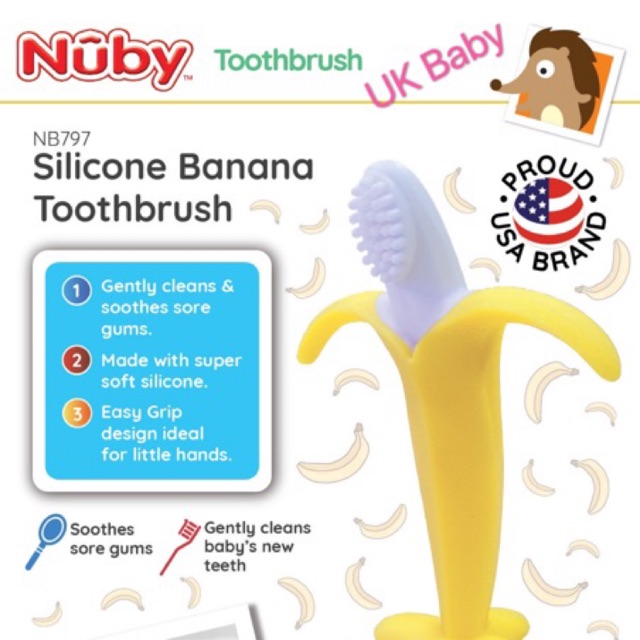 Nuby Silicone Banana Toothbrush (NB797) | Shopee Malaysia