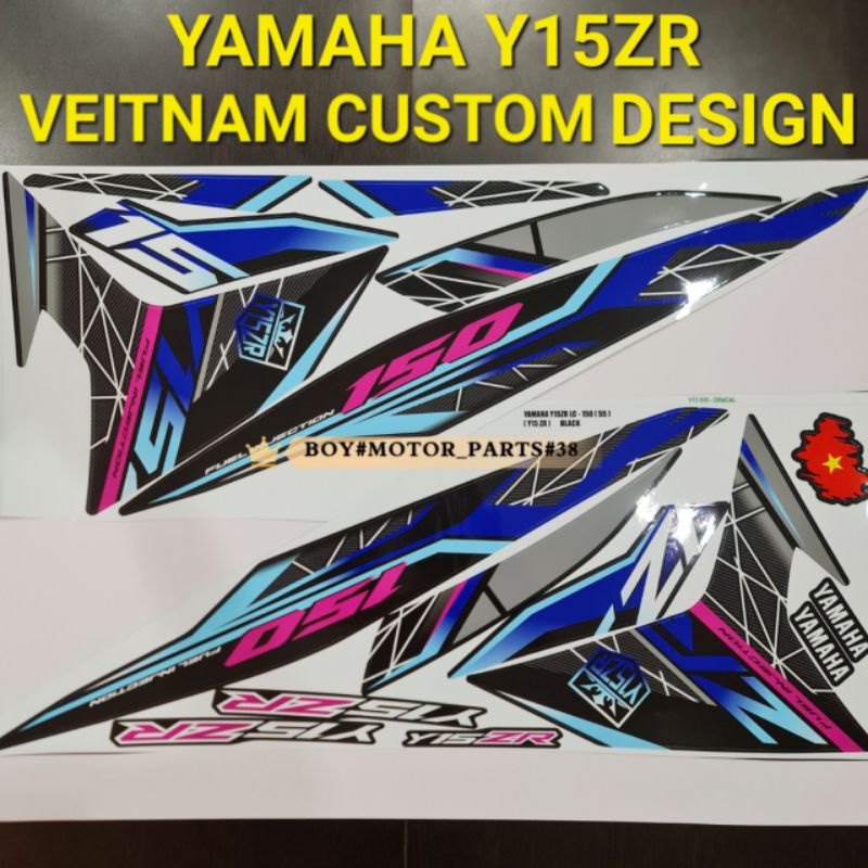 YAMAHA Y15 Y15ZR VIETNAM CUSTOM DESIGN ( 55 ) BODY STICKER ( READY ...
