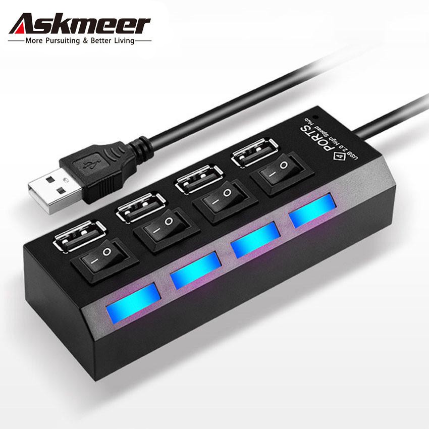 4 Port Micro USB Hub 2.0 USB Splitter High Speed 480Mbps USB 2.0 Hub ...