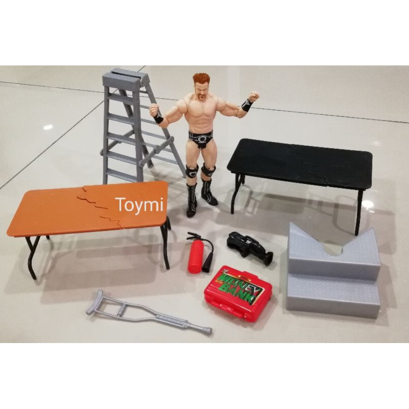 WWE Mattel Table Staircase Bag Ladder Video Camera Stick Accessories ...
