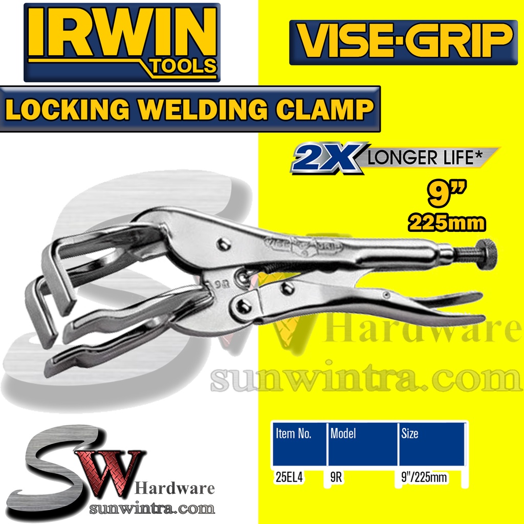 IRWIN Original 9" / 225MM Locking Plier Welding Clamp #25EL4 #9R ...