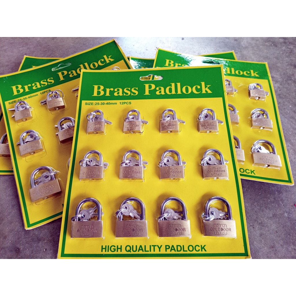 Brass Padlock set 25mm, 30mm, 40mm | Shopee Malaysia
