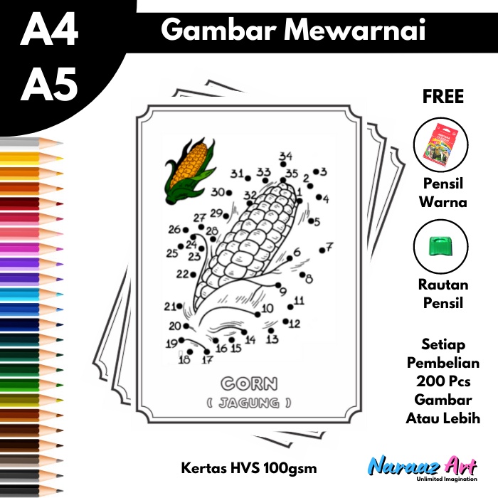 Toddler Coloring Pictures Learn to Draw Follow Numbers Vegetable Series ...