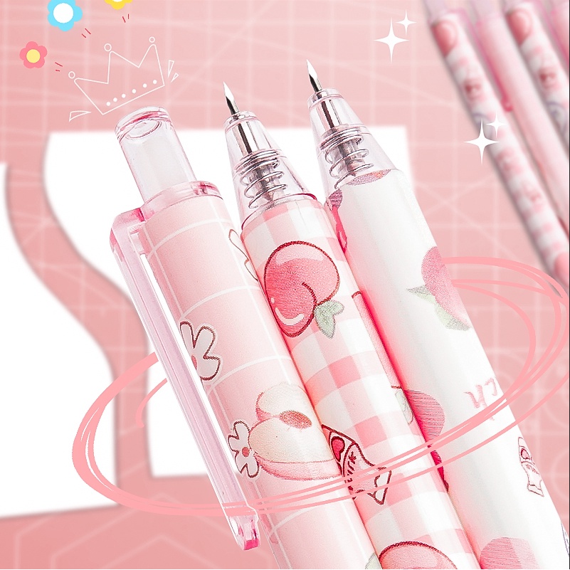 2PCS Pen Knife Press-type Paper Cut Machine Cute Cartoon Pattern ...