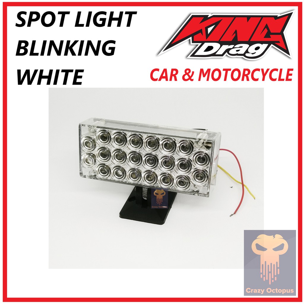 CLEARANCE!!! SPOTLIGHT BLINKING LED FLUSHING WHITE SPOT LIGHT LAMP KING ...