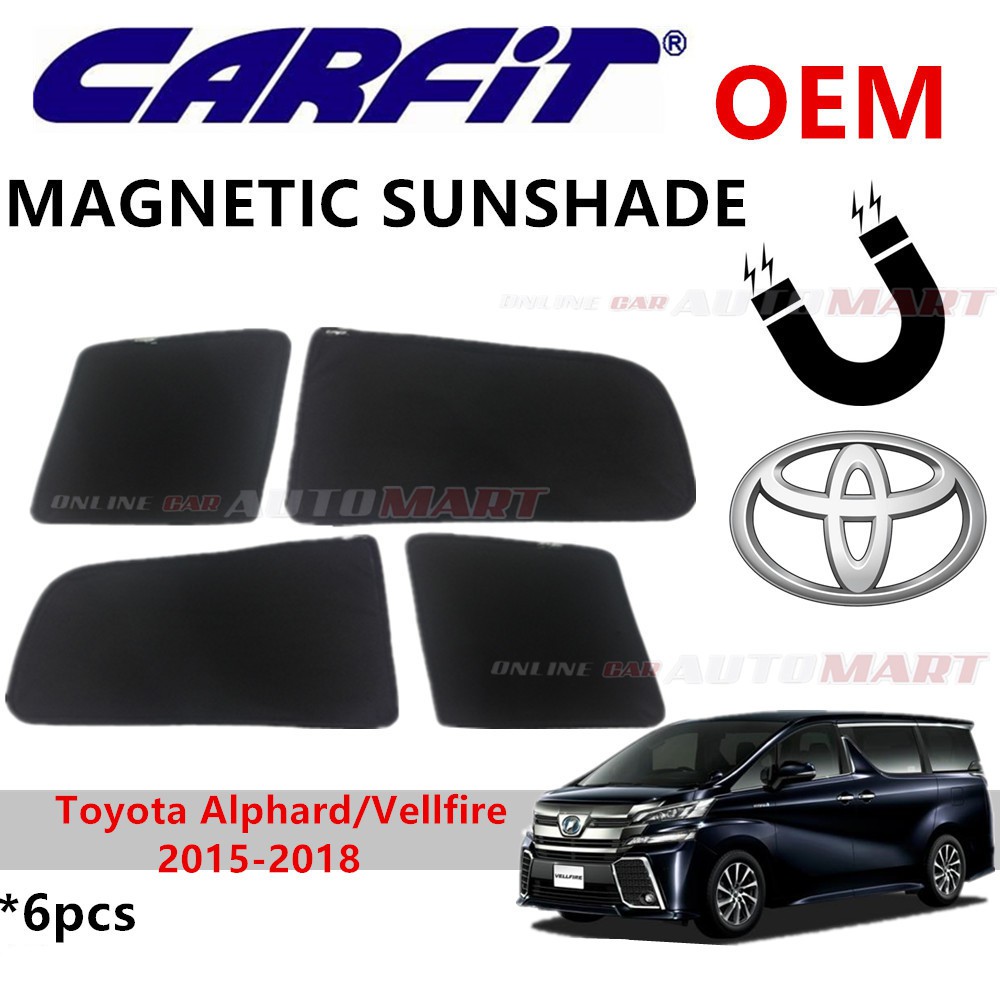 CARFIT OEM Magnetic Custom Fit Sunshade For Toyota Alphard/Vellfire Yr ...