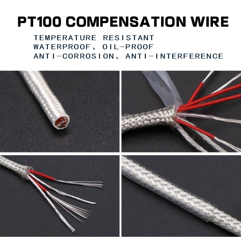 PT100 compensation wire Teflon silver-plated shielded signal wire 2-core 3-core 4-core 6-core ...