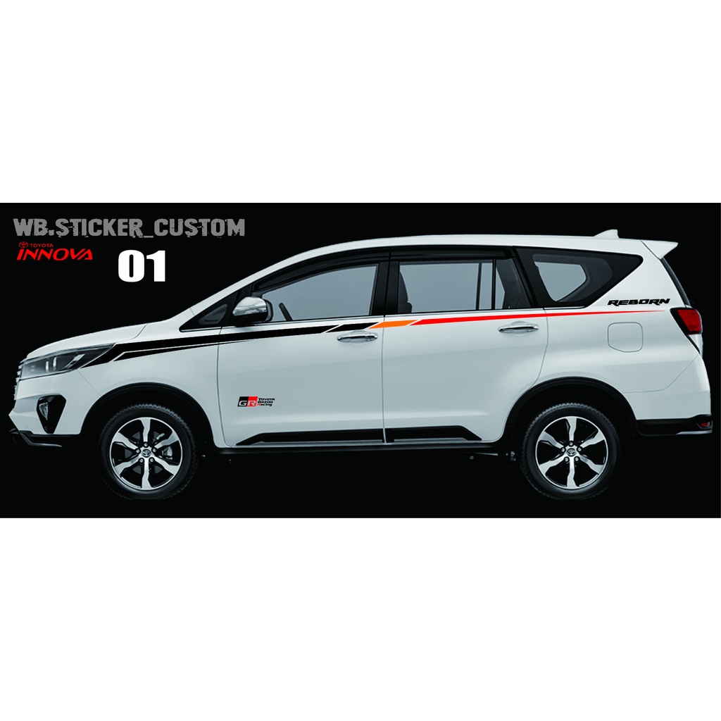 Side BODY STICKER CUTTING STICKER Variation Car ALL NEW INNOVA Simple ...