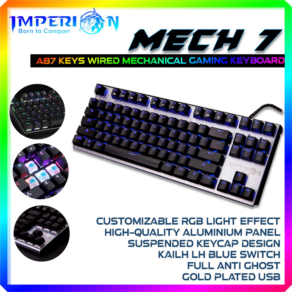 Imperion Mech 7 RGB Gaming Keyboard Mechanical TKL | Shopee Malaysia