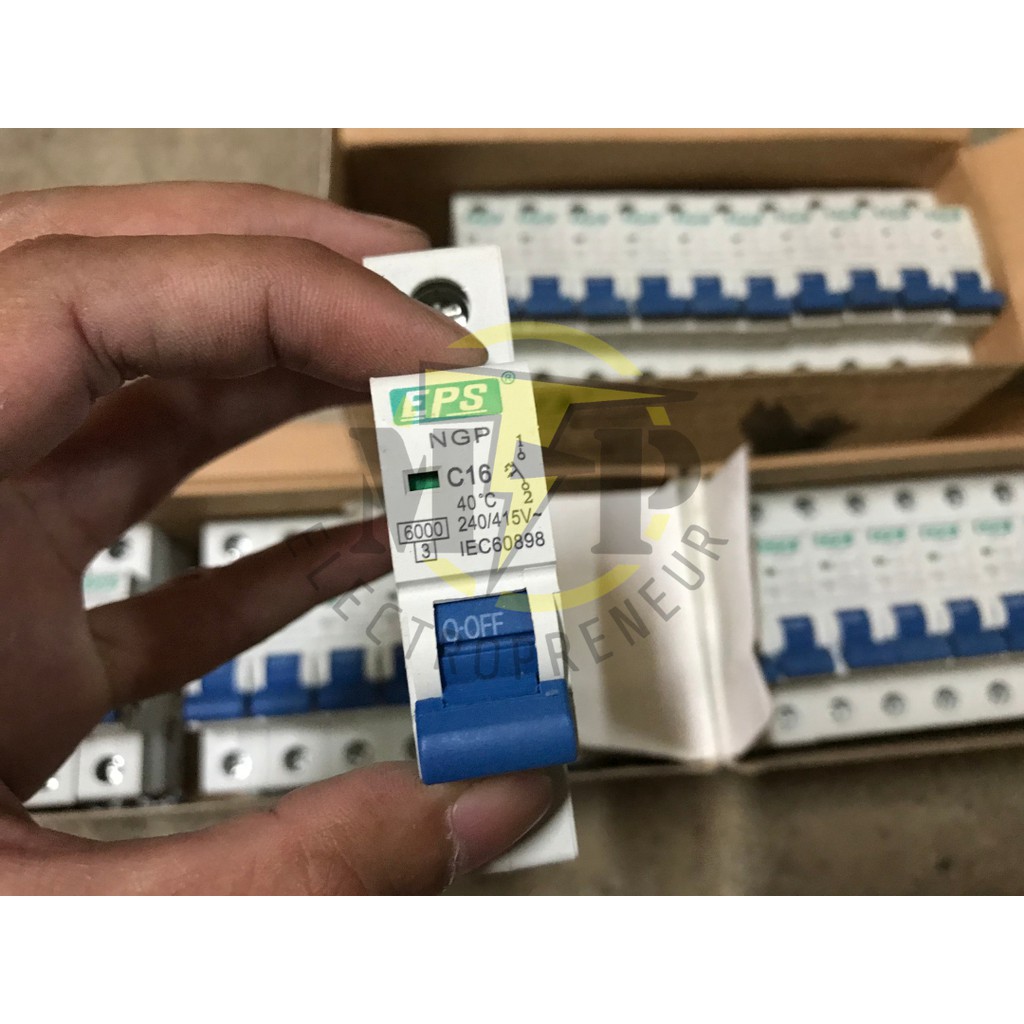 EPS 1 Pole MCB 6A 10A 16A 20A 32A 40A 63A Miniature Circuit Breaker 6KA (SIRIM) | Shopee Malaysia