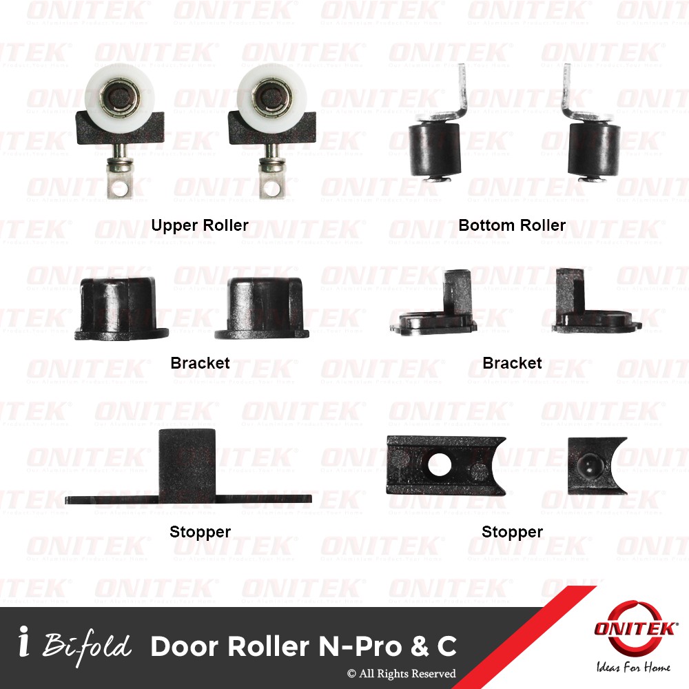 Onitek I Bi Fold Door Roller N Pro & N Pro C (1 Set) | Shopee Malaysia