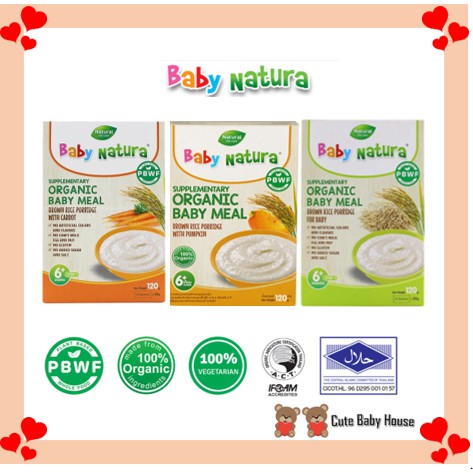 Baby Natura Organic Brown Rice Porridge 120g (6x 20g) | Shopee Malaysia