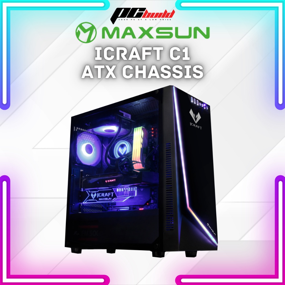 MAXSUN ICRAFT C1 MID TOWER ATX CHASSIS | Shopee Malaysia