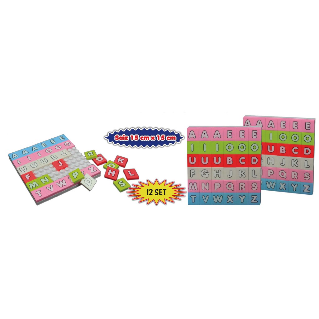 Set Aktiviti Huruf Rumi (Alphabet Plastic Building Blocks) | Shopee ...