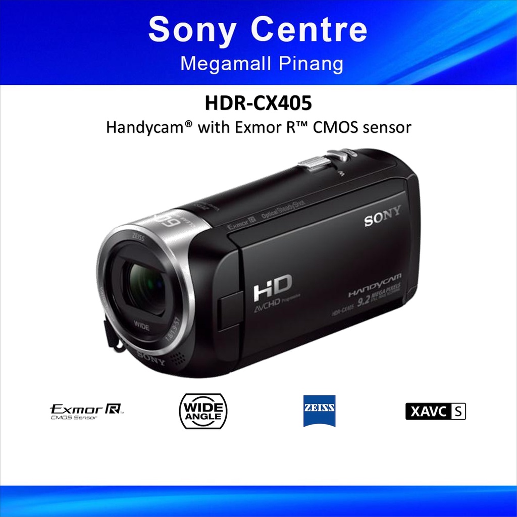 HDR-CX405 Handycam® with Exmor R™ CMOS sensor ( CX405 ) | Shopee Malaysia