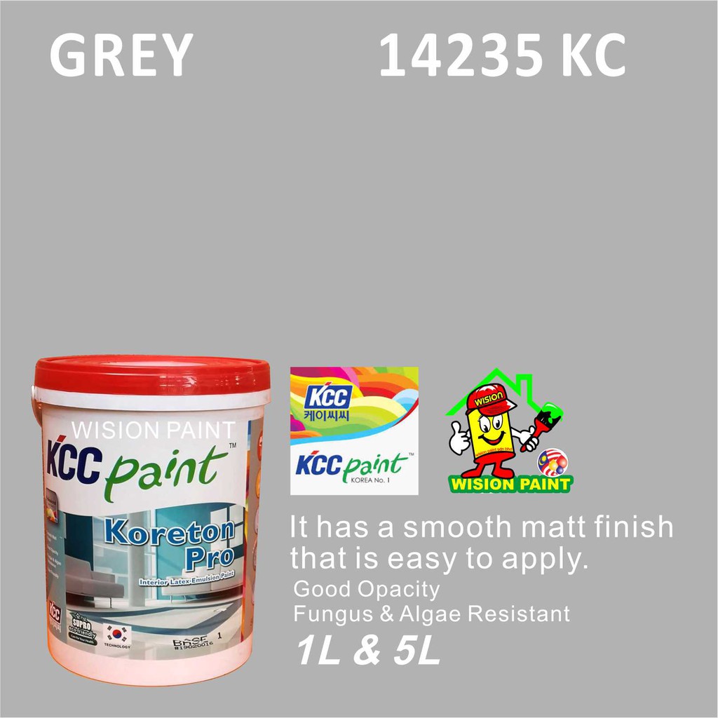 GREY 14235 KC ( 5L ) KCC PAINT INTERIOR KORETON PRO PROFESSIONAL SERIES ...
